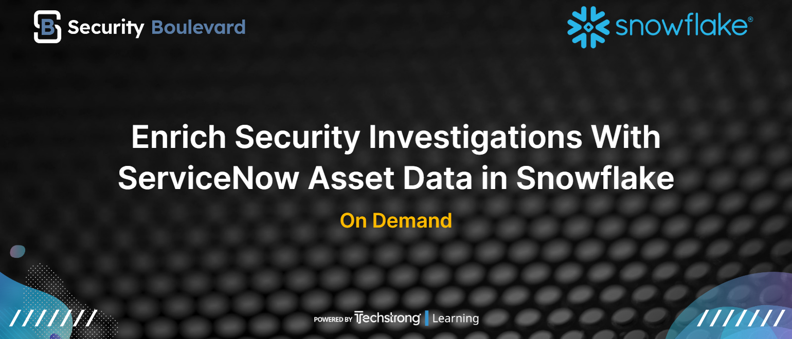 Enrich Security Investigations With ServiceNow Asset Data in Snowflake Enrich Security Investigations With ServiceNow Asset Data in Snowflake